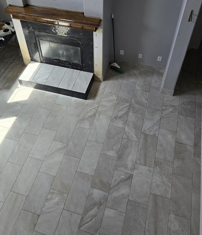 STAINMASTER Somerset Beige 11-in x 12-in Matte Ceramic Marble look ...
