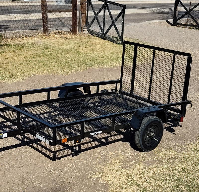 Carry-On Trailer 5-ft x 8-ft Steel Mesh Utility Trailer with Ramp Gate ...