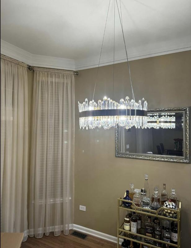 SILJOY 19.7-In 12 Light Black Empire Chandelier Modern/contemporary ...