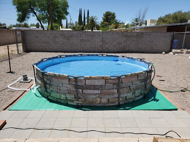 Bestway 12-ft x 12-ft x 30-in Metal frame Round Above-Ground Pool with ...