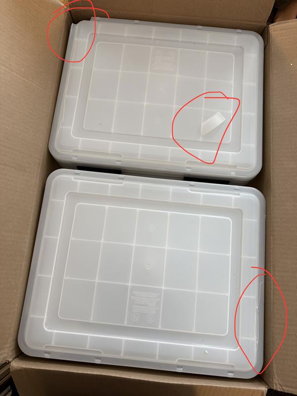 IRIS 3-Pack Stackable Plastic Legal File Storage Box Medium 1-Gallon (1 ...