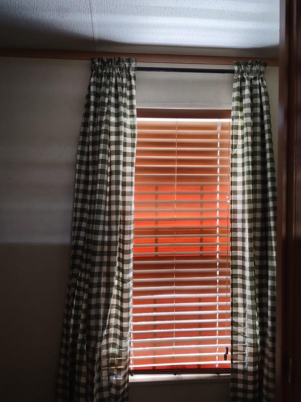 Achim 95-in Navy Block Light Filtering Rod Pocket Single Curtain Panel ...