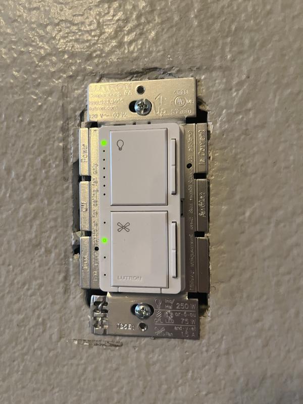 Lutron Maestro Fan and Light Control 1.5 -Amp 4-speed Touch Fan Control ...