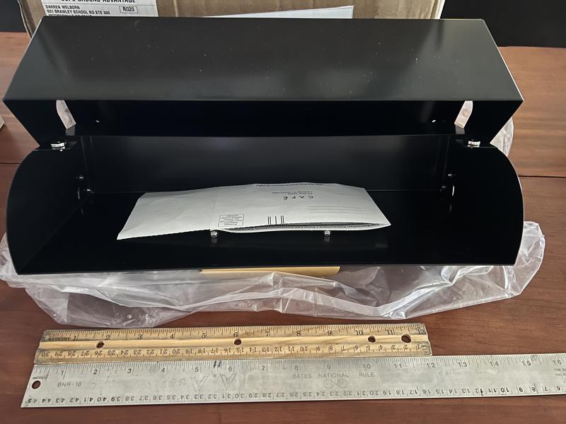 Origin 21 Wall Mount Black Metal Standard Mailbox 07-2947 at Lowes.com