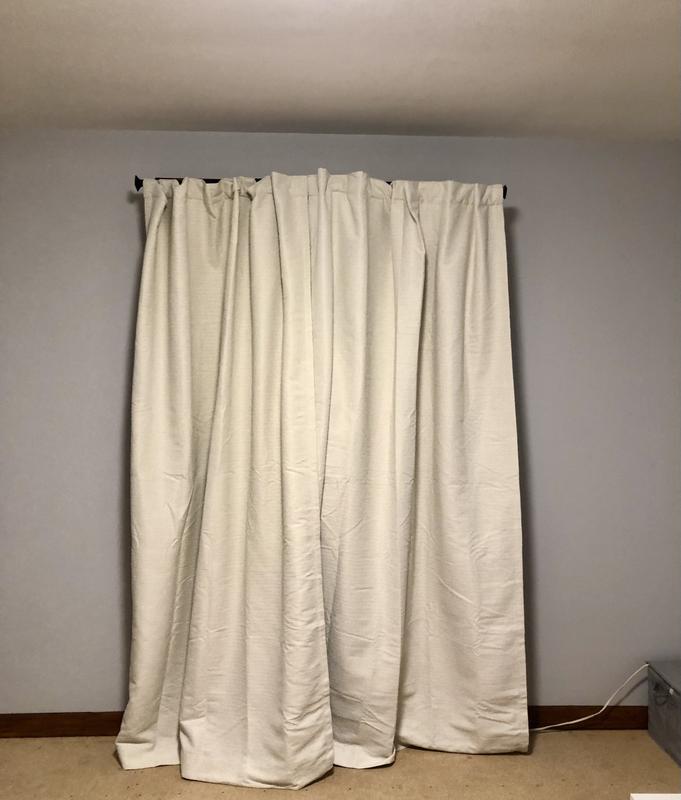 Origin 21 95-in Grey Blackout Thermal Lined Back Tab Single Curtain ...