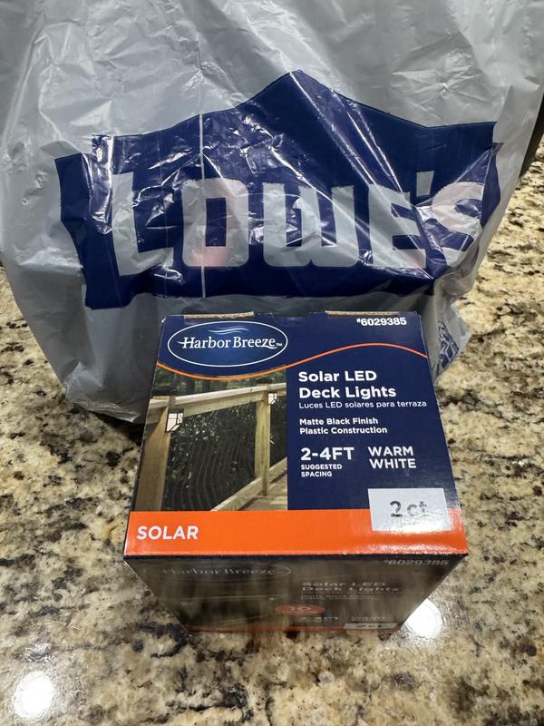 Harbor Breeze Solar Black LED Outdoor Deck light 2 -Pack in the Deck ...