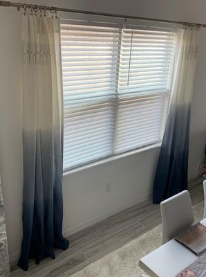 Vue 95-in Melon Ombre Light filtering Rod pocket Single curtain panel ...