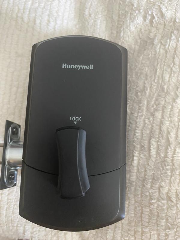 Honeywell Matte Black Electronic Deadbolt Fingerprint Touchscreen ...