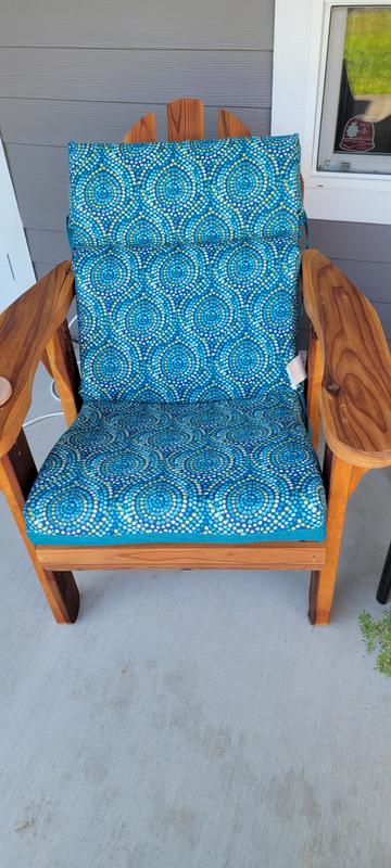 Style Selections 20-in x 21-in Adria Abstact Geo High back patio chair ...