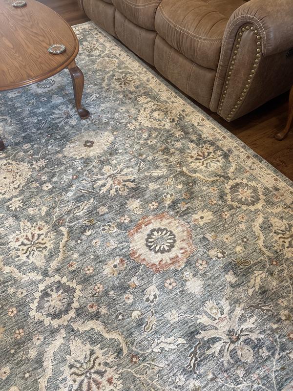 allen + roth with STAINMASTER Sapphire Petals 8 X 10 (ft) Blue Indoor ...