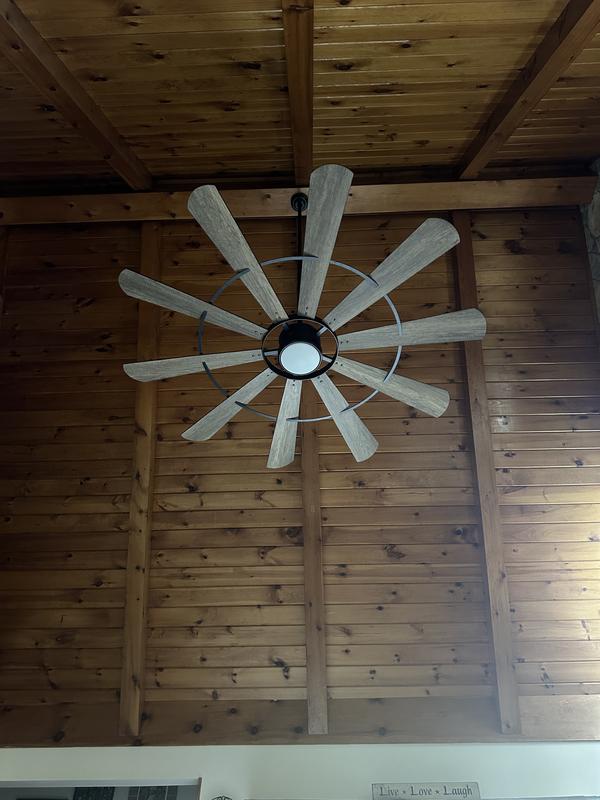 Shop Harbor Breeze Henderson 72-in Galvanized Smart Ceiling Fan with ...