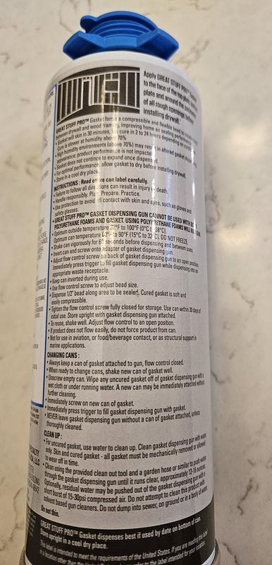 GREAT STUFF PRO Flexible Drywall Gasket 18-oz Spray gun Indoor Spray ...