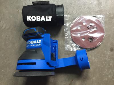 Kobalt 24 Volts Brushless Random Orbital Cordless Sander with Dust ...