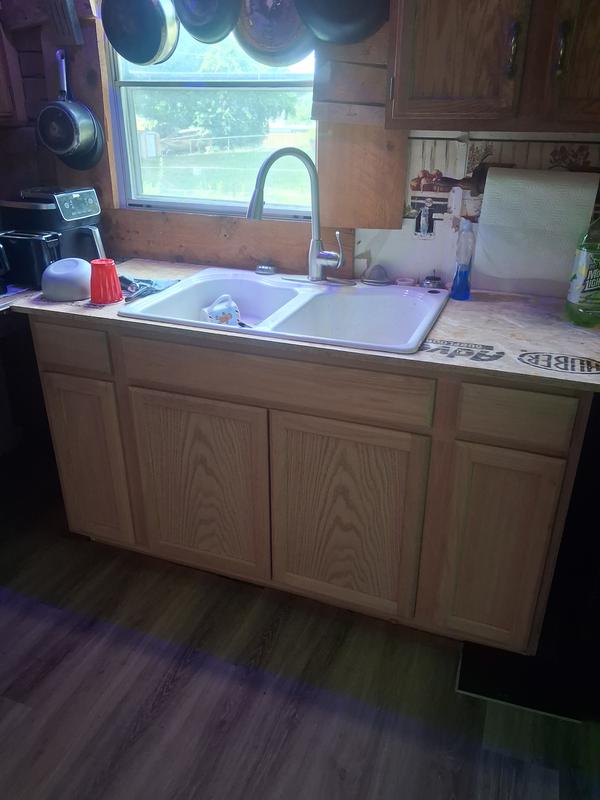 Project Source Oak Brook 36-in W x 12-in H x 12-in D Natural Unfinished ...
