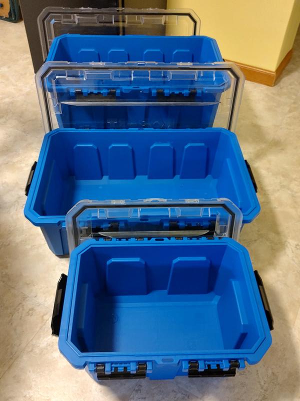 Kobalt Large 20 -Gallons ( 80 -Quarts ) blue Heavy Duty Stackable Tote ...