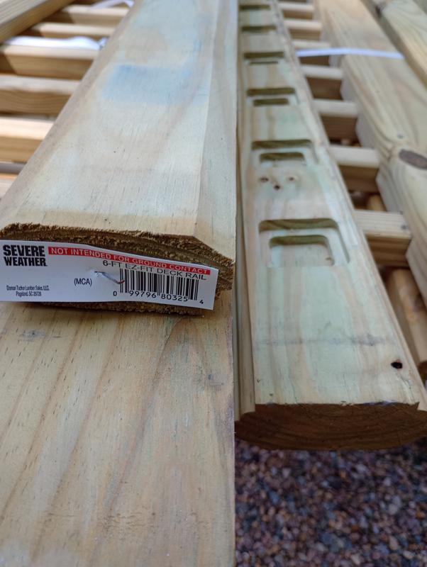 Severe Weather 6-ft L x 4-in W x 2-in H wood Pressure Treated Wood ...