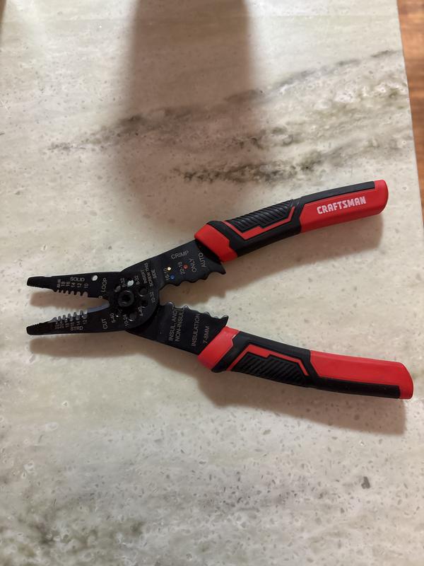 CRAFTSMAN Wire Cutter/Stripper, 10-22 Awg Solid, 10-22 Awg Stranded ...