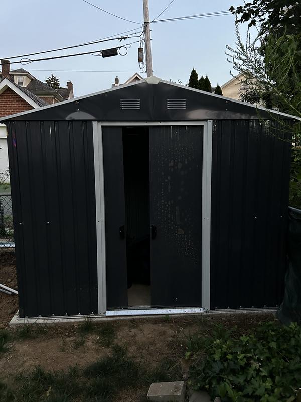 BABOOM 5-ft x 3-ft Tool Storage Shed Gray Lean-to Roof Plastic Resin ...