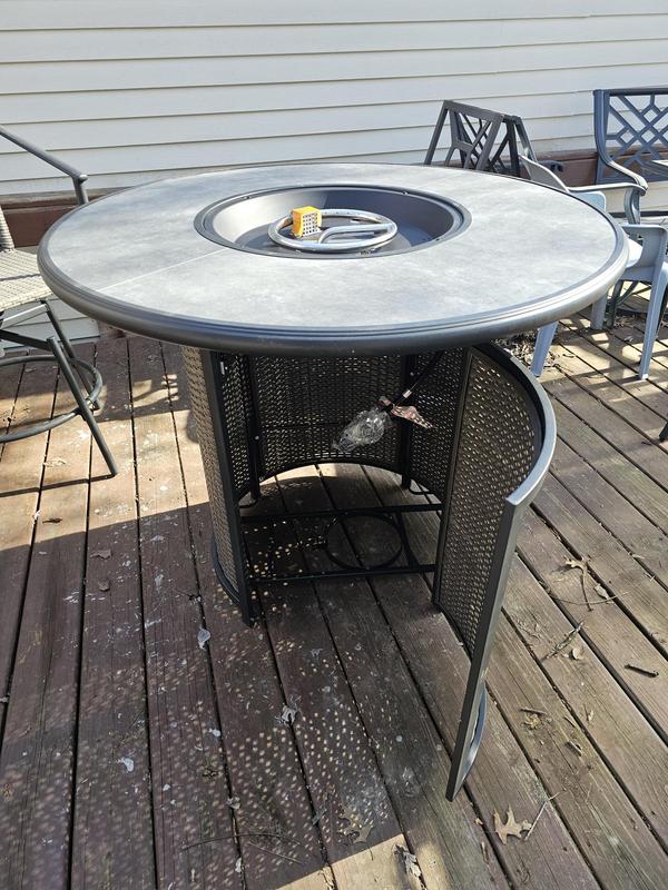 Shop allen + roth Sedgebrook 5-Piece Patio High Fire Dining Set with ...