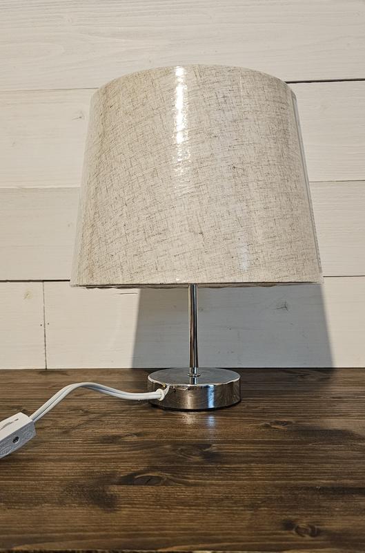 allen + roth 7-in x 10-in Tan Linen Drum Lamp Shade LSH76 at Lowes.com