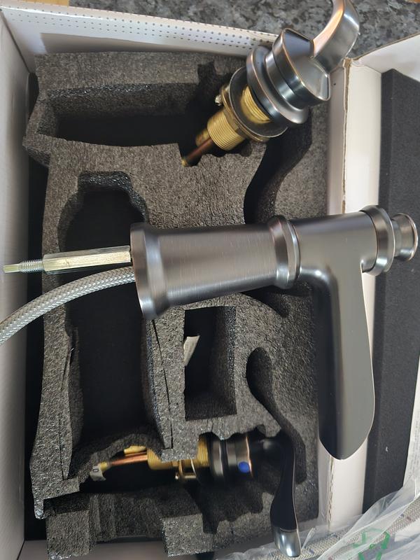 WELLFOR Oil Rubbed Bronze Widespread 2-Handle Waterfall Bathroom Sink ...
