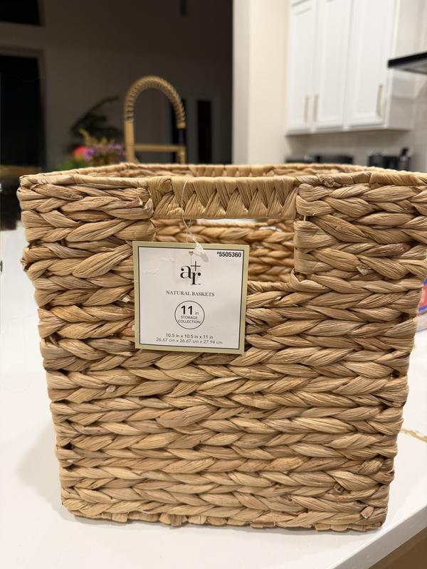 allen + roth Natural Baskets (10.5-in W x 11-in H x 10.5-in D) Natural ...