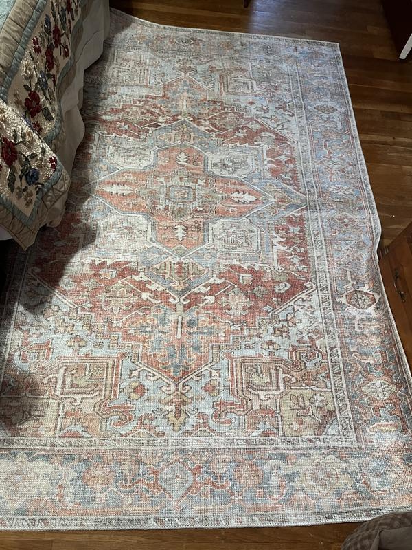 Livabliss Alanya 5 X 7 (ft) Coral Indoor Tribal Oriental Machine ...