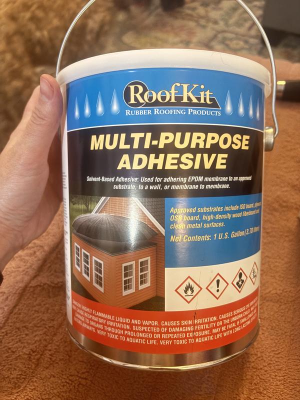 RoofKit Roofing Products Multipurpose 128-fl oz Black Roof adhesive at ...