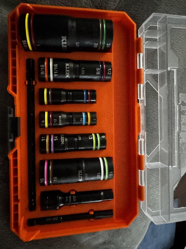 Klein Tools KNECT Quad-24 Heavy-Duty Impact Flip Sockets, SAE and ...