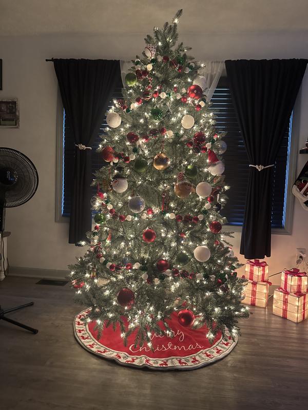 National Tree Company 7.5-ft Dunhill Fir Pre-lit Artificial Christmas ...