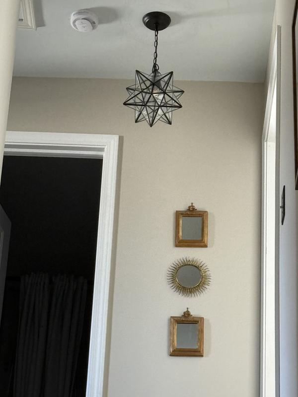 JONATHAN Y Stella 12" Moravian Star Metal Glam 1 -Light Old Rubbed ...