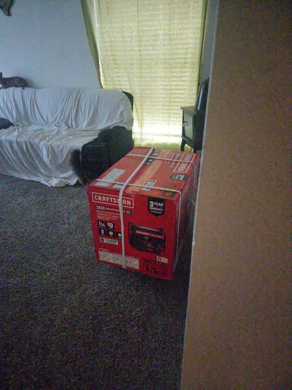 CRAFTSMAN 4500 / 3650-Watt Single Fuel (Gasoline) Portable Generator ...