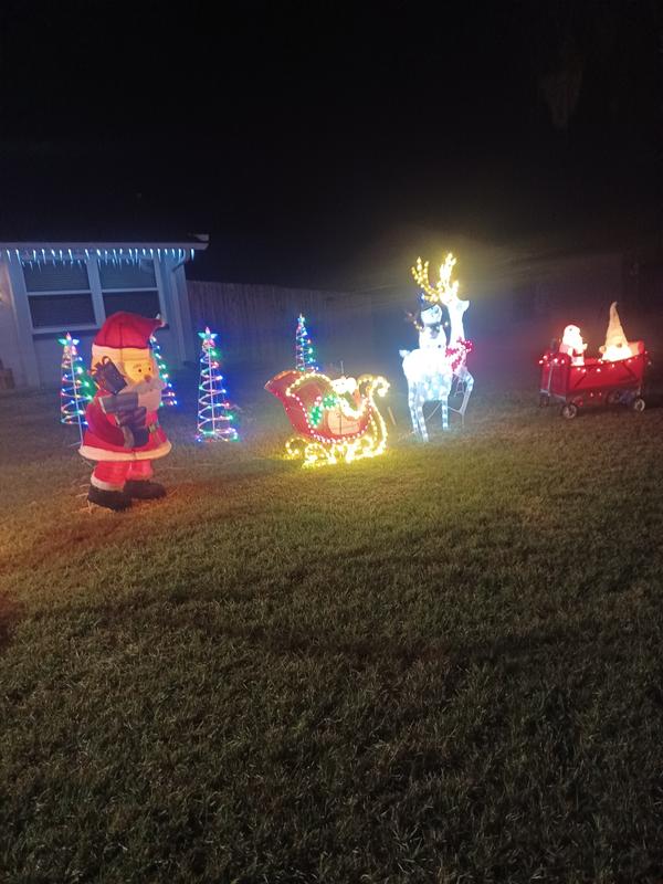 Holiday Living 4-ft LED Pop Up Santa with Gifts Decoration ES79-044AL ...