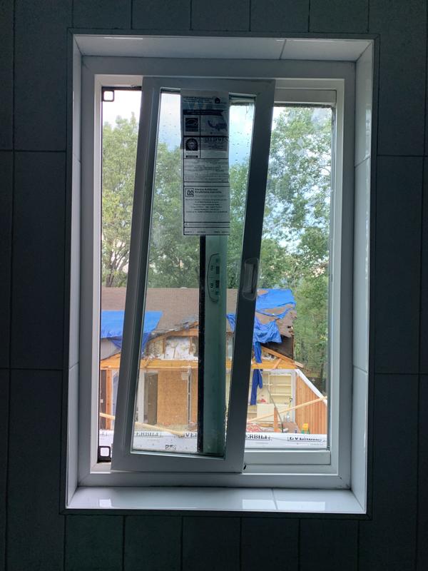 JELD-WEN FiniShield V-4500 Black Exterior White Interior Right-Handed ...