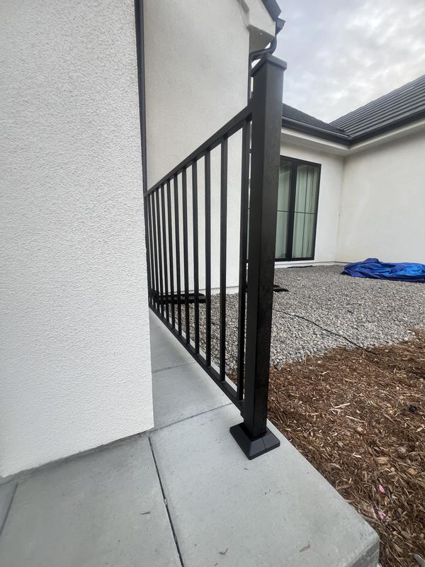 RELIABILT 2-in x 2-in x 3-ft Black Sand Steel Deck Post in the Deck ...