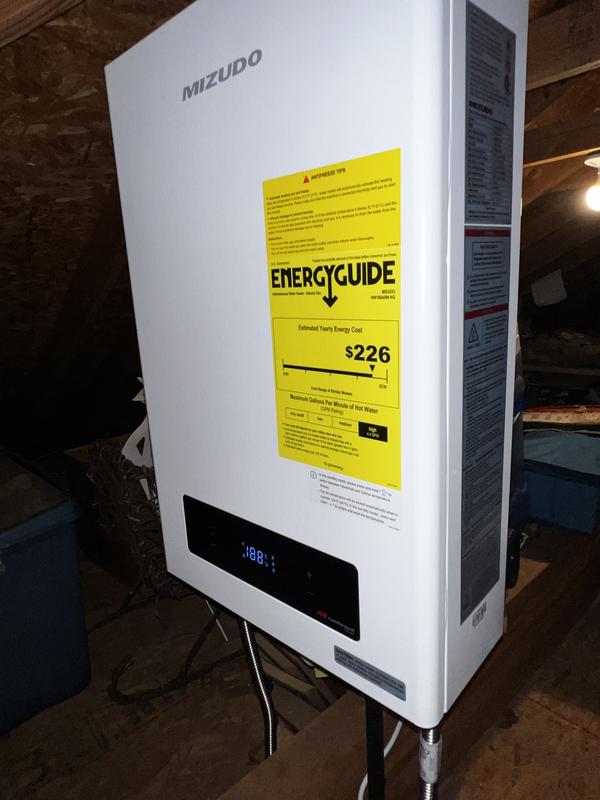 Mizudo Comfortech Classic Natural Gas 170,000 BTU Tankless Water Heater ...
