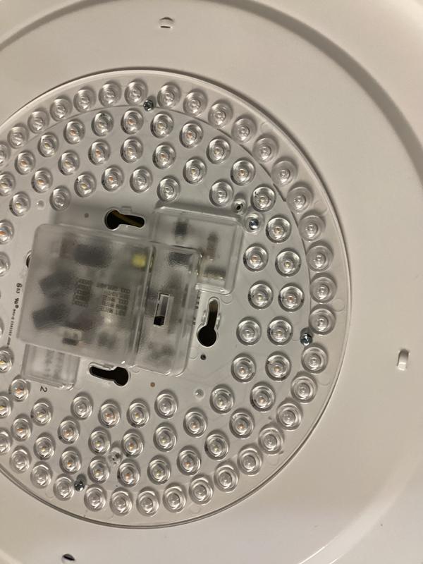 allen + roth HUGHES 1 -Light 14-in Matte Black Integrated LED Flush ...