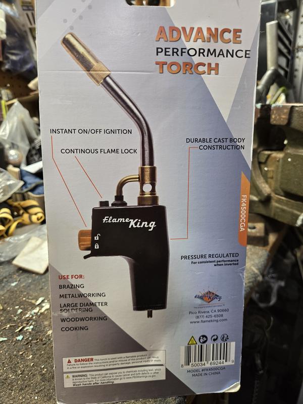 Flame King High Intensity Flame Lighting Fire Pits, Soldering and Brazing Propane Torch Head ...