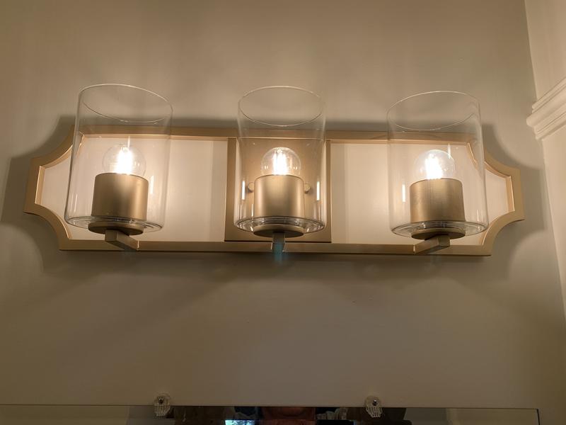 Progress Lighting Teigen 23.5-in 3 -Light Gold Traditional Vanity light ...