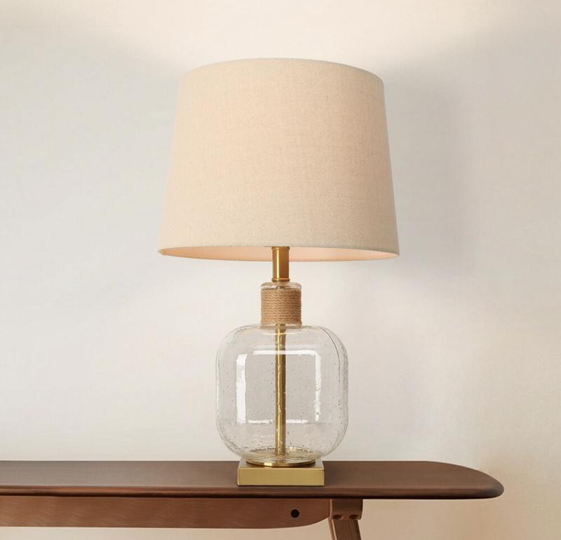 LNC Flabellum 10-in Polished Gold and Clear Textured Glass LED 3-way ...