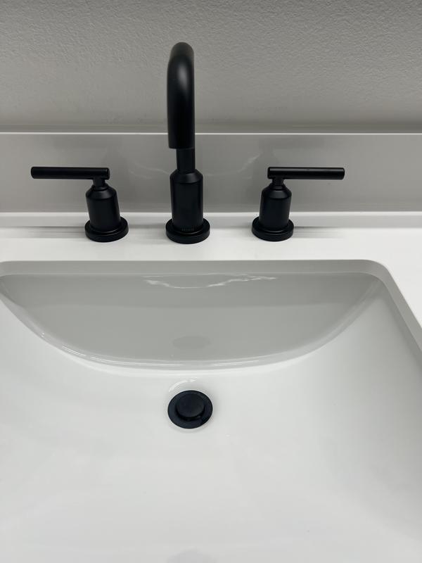 Moen Gibson Matte Black Widespread 2-Handle WaterSense Bathroom Sink ...