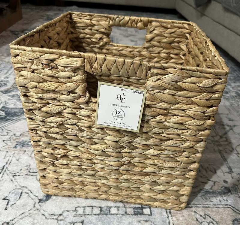 allen + roth Natural Baskets (10.5-in W x 11-in H x 10.5-in D) Natural ...