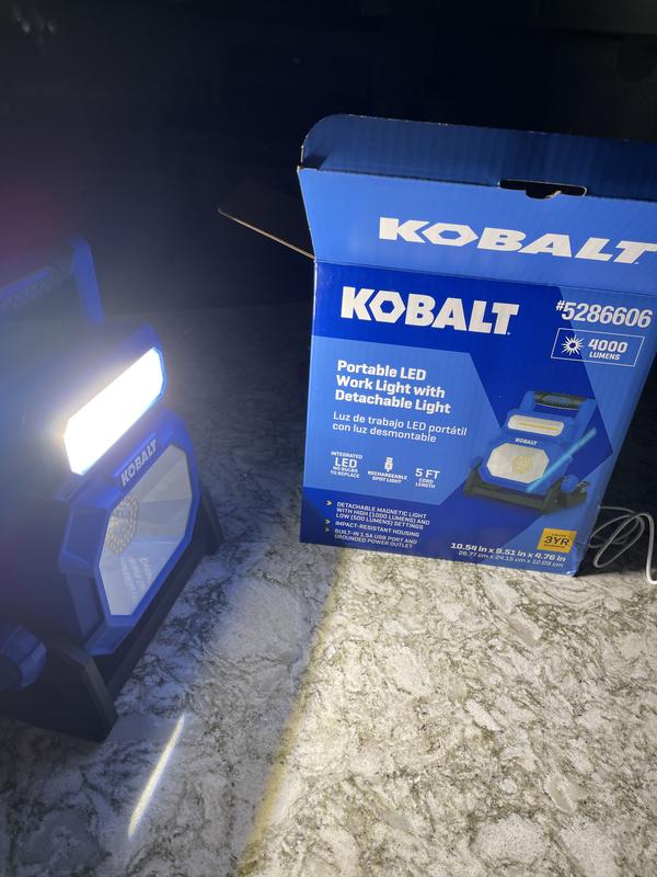 Kobalt 4000-Lumen LED Plug-in Portable Work Light MPL1068-L37K8040 at ...