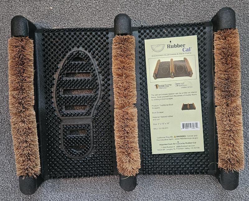 Rubber-Cal 1-ft x 2-ft Brown Coir Rectangular Indoor or Outdoor Home ...