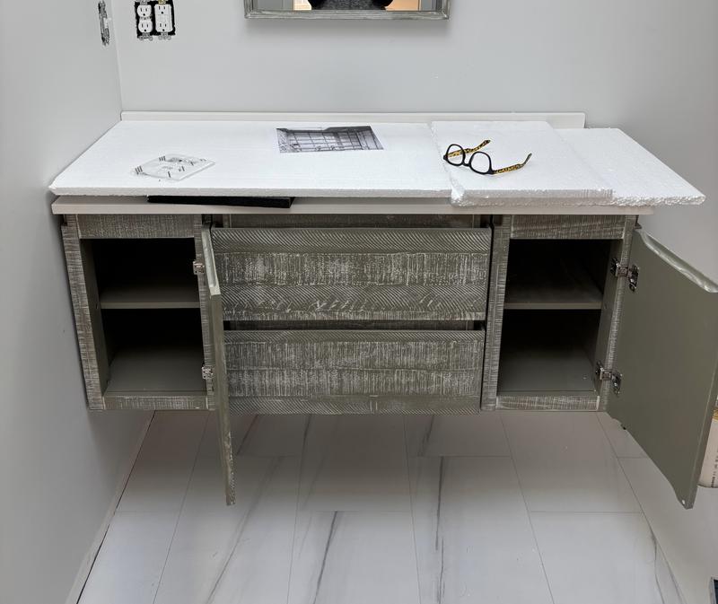 Fresca Formosa 48-in Sage Gray Undermount Single Sink Floating Bathroom ...