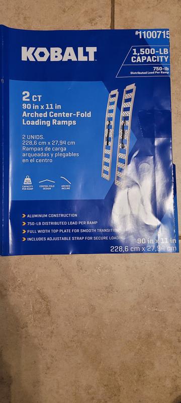 Kobalt 0.93-ft x 7.53-ft 1500-lb Capacity Arched Folding Loading Ramp ...