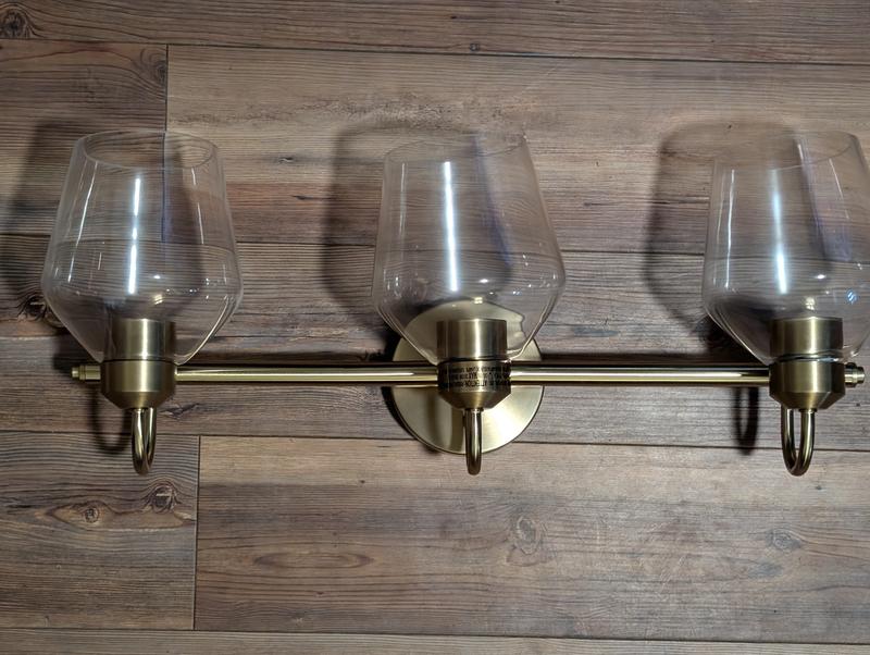 allen + roth Merritt 31-in 4 -Light Brushed Gold Modern/contemporary ...
