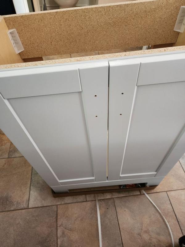 Project Source Alec 24-in Cream Single Sink Bathroom Vanity with White ...