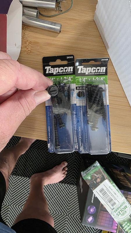 Tapcon 1/4-in x 1-3/4-in Concrete Screws Anchors (8-Pack) 24143 at ...