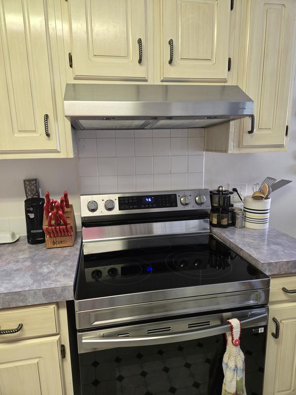 Broan Glacier BCSD1 30-in Convertible 300-CFM Stainless Steel Under Cabinet Range Hood BCSD130SS ...